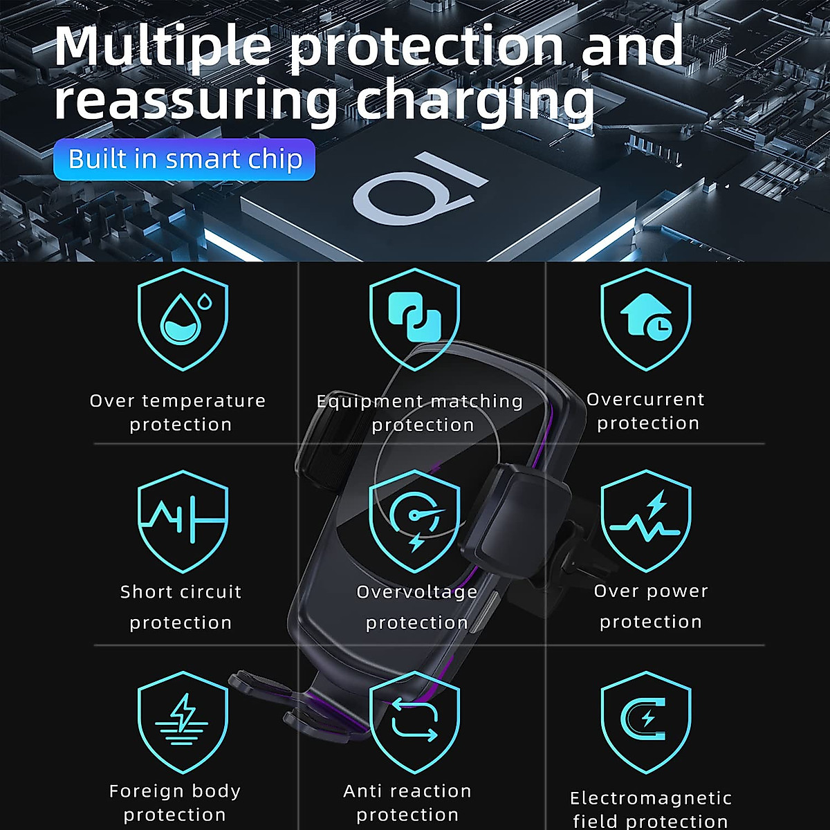 2022 Wireless Car Charger, 15W Auto-Clamping Car Charger Mount, Air Vent Car Charging Holder for iPhone 13/12/11/Pro/ProMax/Mini/Xr/Xs/X/8, Samsung S22/S22 Ultra/S21/S20(Without QC 3.0 car Charger)