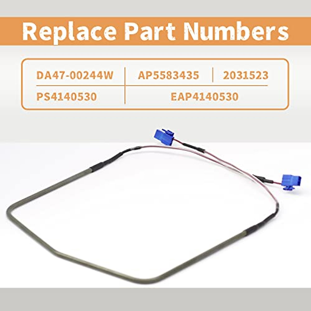 DA47-00244W Refrigerator Defrost Heater Assembly Replacement for Samsung Fridge Appliance Parts & Accessories, Heater Metal Sheath Replace AP5583435 PS4140530 Fits Models RF2 RF4 RFG and More