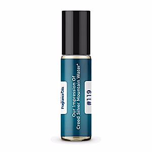 Quality Fragrance Oils' Impression #119, Compatible with Silver Mountain Water for Men (10ml Roll On)