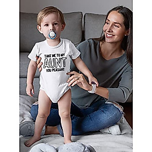 FastDeliveryTees Take Me to My Aunt You Peasant Baby Onesie Funny Saying Infant One-piece Baby Bodysuits - White 3-6 Months