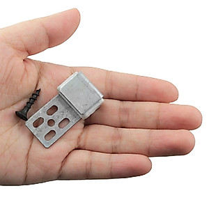 WHYHKJ 8pcs Couch Spring Repair Kit 5 Holes Fasteners Spring Buckle Spring Fixing Clip with 32pcs Mounting Screws for Sofa/Chair/Couch/Bed Spring Clips Repair Parts