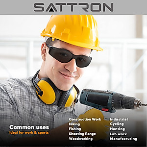 SATTRON Tinted Safety Glasses Bulk 24 Pack, UV Protective Safety Sunglasses for Men Women, ANSI Z87.1 Scratch & Impact Resistant Eye Protection, Ideal for Construction, Shooting, Lab