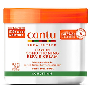 Cantu Leave-In Conditioning Repair Cream with Shea Butter, 16 oz (Packaging May Vary)