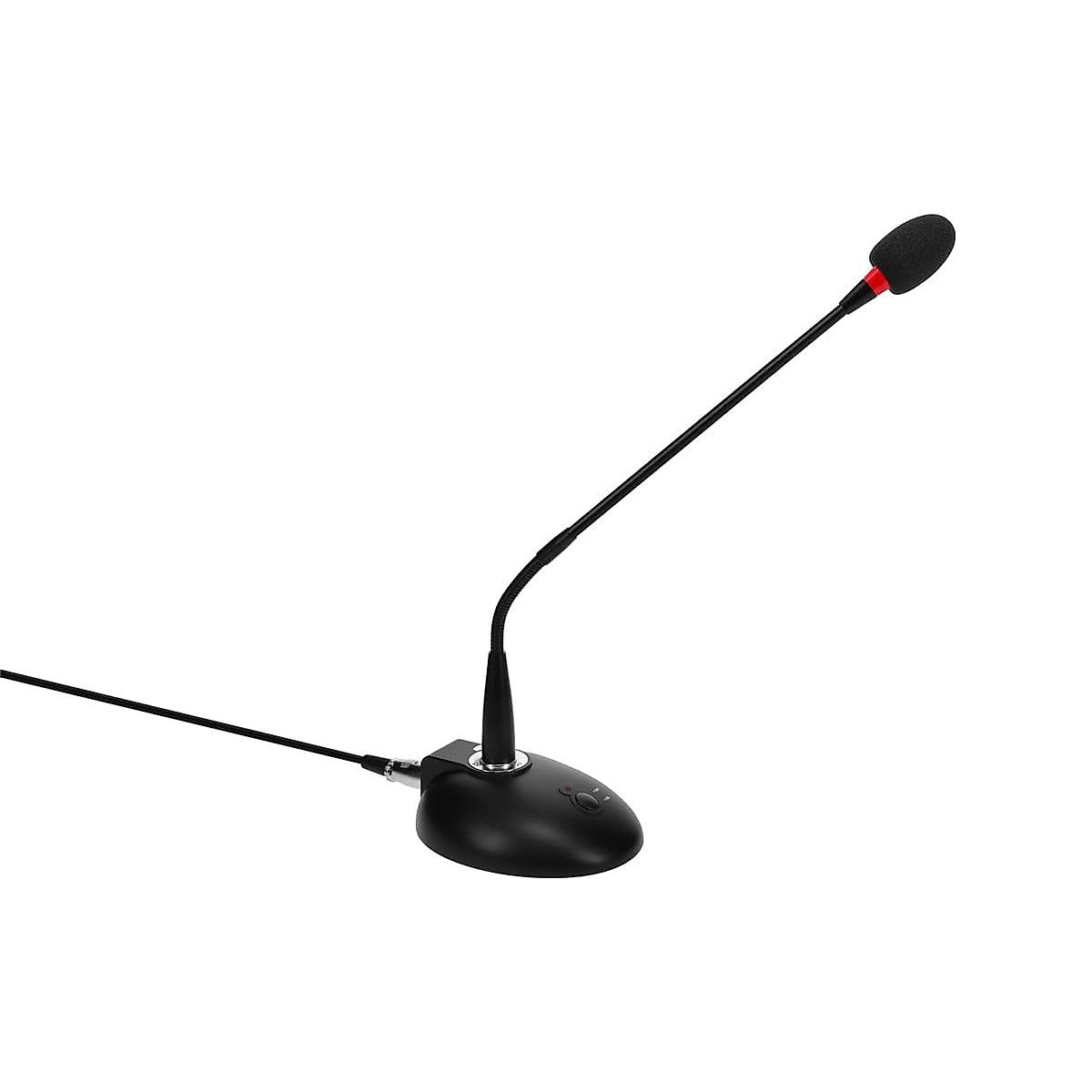 Monoprice Commercial Audio Desktop Paging Microphone with On/Off Button (No Logo),Black