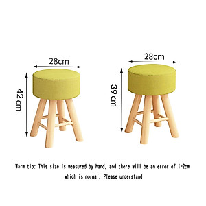 Vanity Stool,Whole Outfit Solid Wood Stool Legs,Upholstered Seat Padded Bench Piano Seat Shoe Bench Modern Makeup Dressing Stool,Load 220 Lb