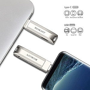 Flash Drive USB Type C Both 3.2 Tech - 2 in 1 Dual Drive Memory Stick High Speed OTG for Android Smartphone Computer, MacBook, Chromebook Pixel - 32GB