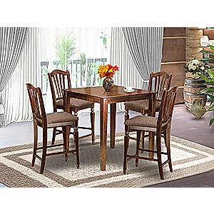East West Furniture VNCH5-MAH-C Dining Set