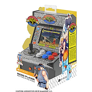 My Arcade Street Fighter 2 Champion Edition Micro Player-Fully Playable, Includes CO/VS Link for Multiplayer Action, 7.5 Inch Collectible, Full Color Display, Battery or Micro USB Powered