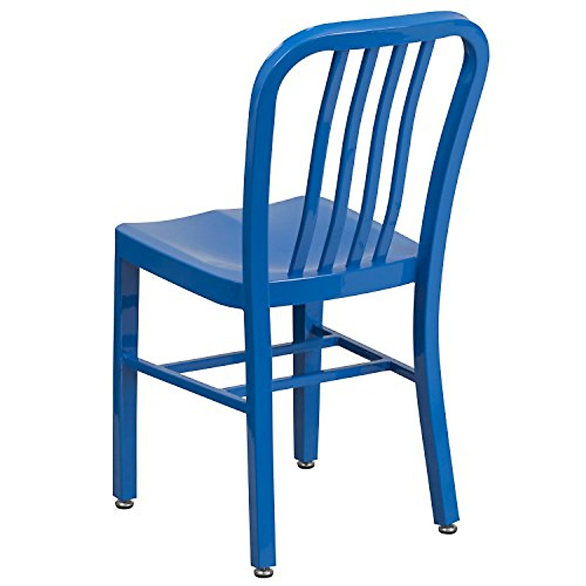 Flash Furniture Gael Commercial Grade 2 Pack Blue Metal Indoor-Outdoor Chair