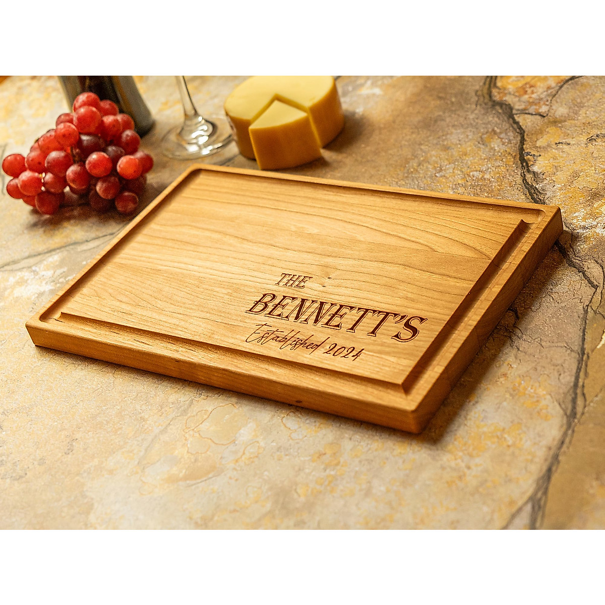 Personalized Cutting Board - Custom Engraved Wood Charcuterie Boards - Unique Christmas, Wedding, Bridal Shower, Anniversary, Housewarming, Real Estate Closing Gift Idea For Couples, Friends, Family