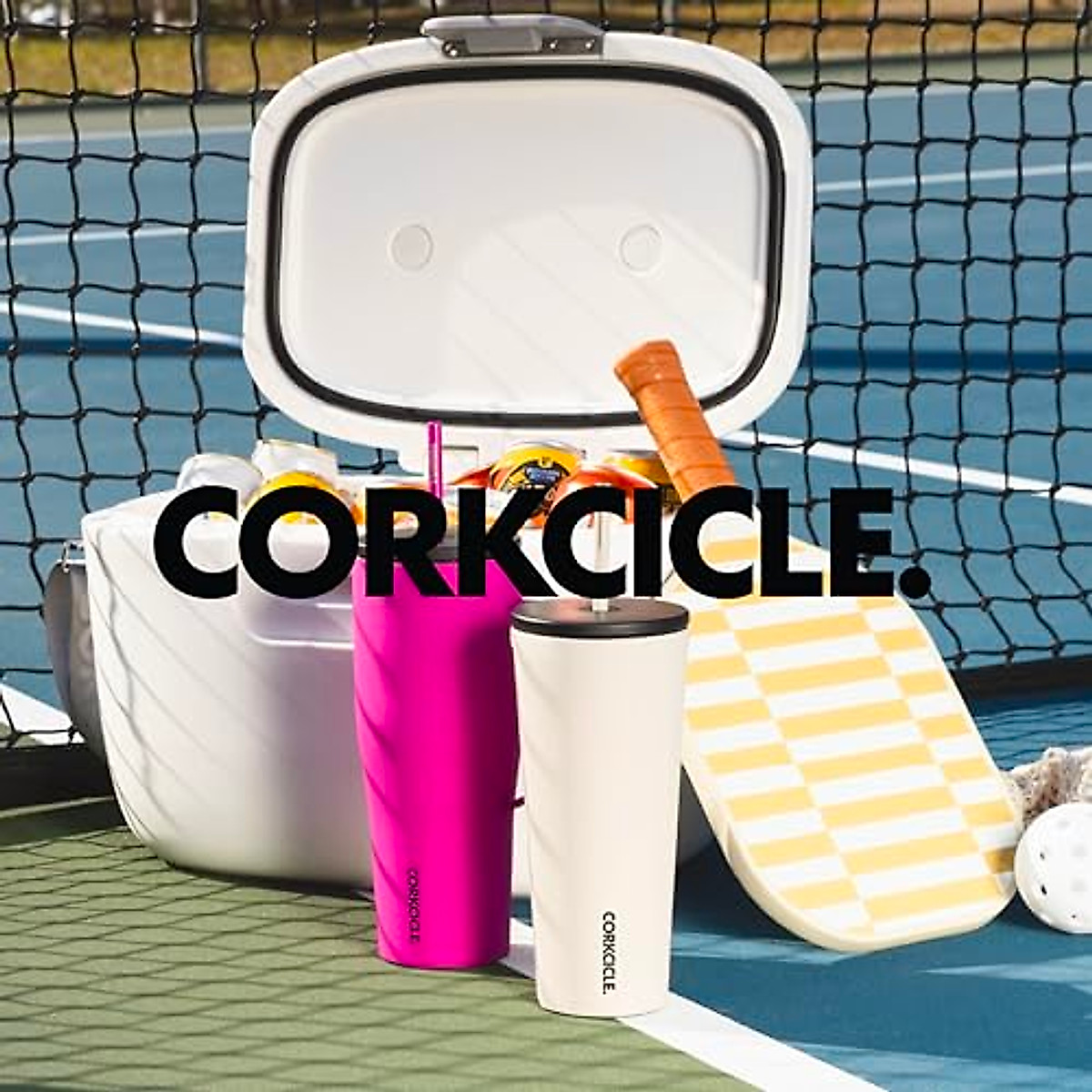 Corkcicle x Rifle Paper Co. Nutcracker Ballet Cold Cup Insulated Tumbler with Lid and Straw, 24 oz – Reusable Water Bottle - Beverages Cold for 12hrs, Hot 5hrs – Cupholder Friendly, Flexible Sip Lid