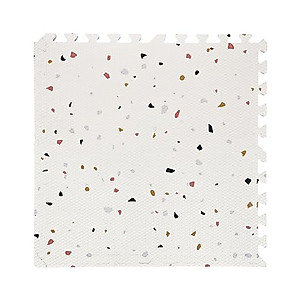 Simple Kid Co. Play Mat for Baby, Toddler and Infants, Six Interlocking Tiles made with Soft Non-Toxic EVA Foam, 4x6 feet (Multi Terrazzo)