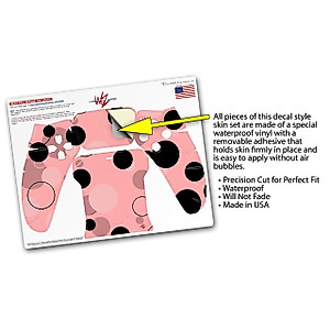 WraptorSkinz Skin Wrap compatible with Sony PS5 DualSense Controller Lots of Dots Pink on Pink (CONTROLLER NOT INCLUDED)