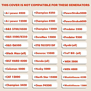 Generator Cover while Running with Inbuilt Frame for 3500w-12000w Generators 100% Waterproof Heavy Duty Portable Generator Enclosure Tent to Run in All Weather- 3 Layers Protection || 1 Year Warranty