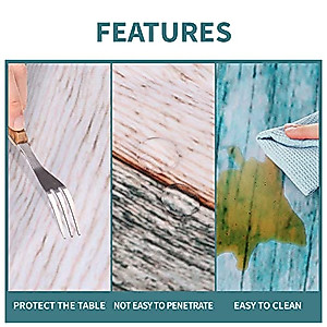 Eiuflka Farmhouse Round Tablecloth Wood Texture Tablecloths Elastic Fitted Indoor Outdoor Round Table Cover Washable Reusable Tablecloths for Kitchen Picnic Party