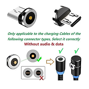 Raosky Magnetic Charging Series (Micro Tips),Just 4 Micro Tips Without Nylon Braided USB Cable No Charger Cords.