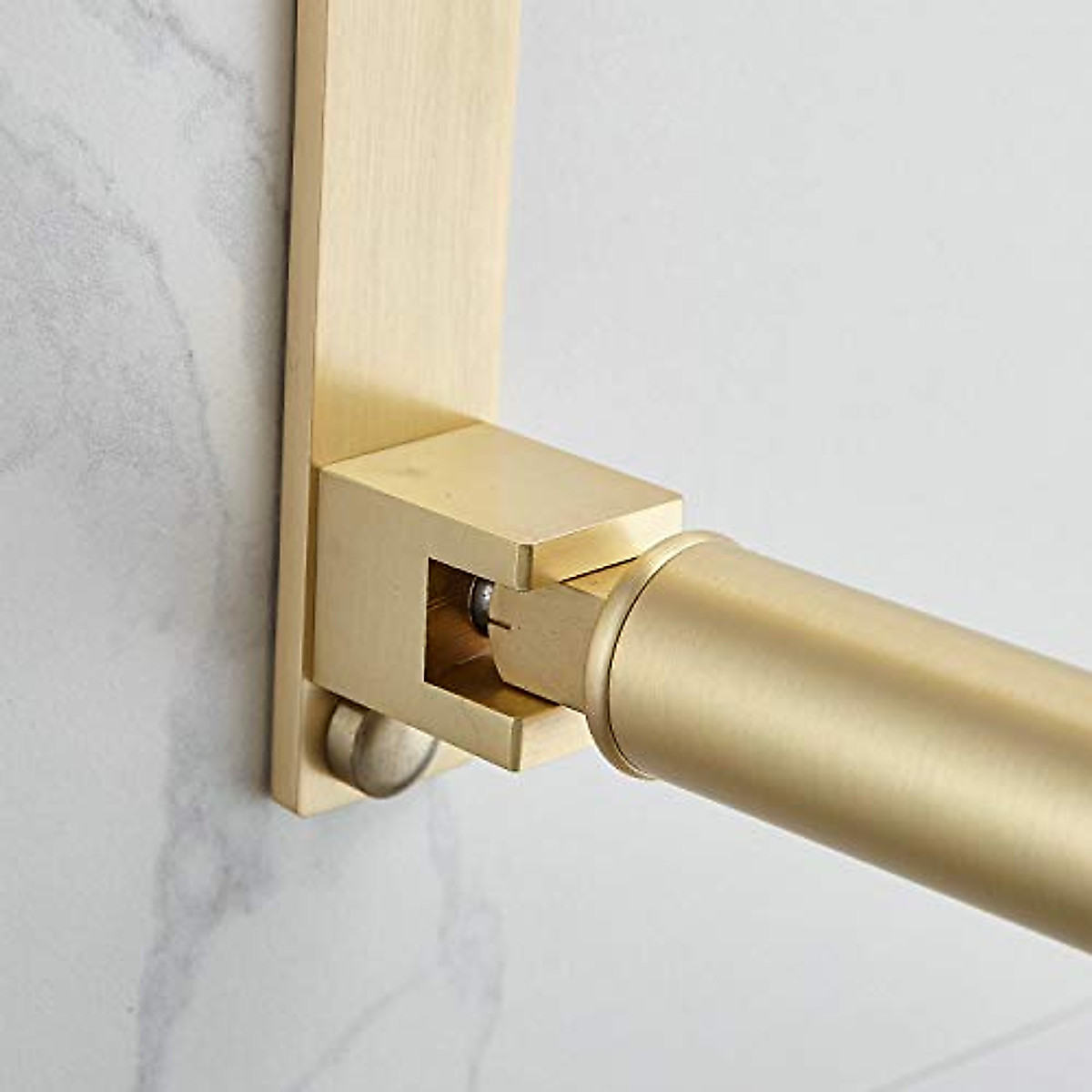 Hiendure Folding Clothes Hanger Gold Brushed Drying Clothes Rack Wall-Mounted Space Saver for Laundry Room Closet, Brass, 12 Inch