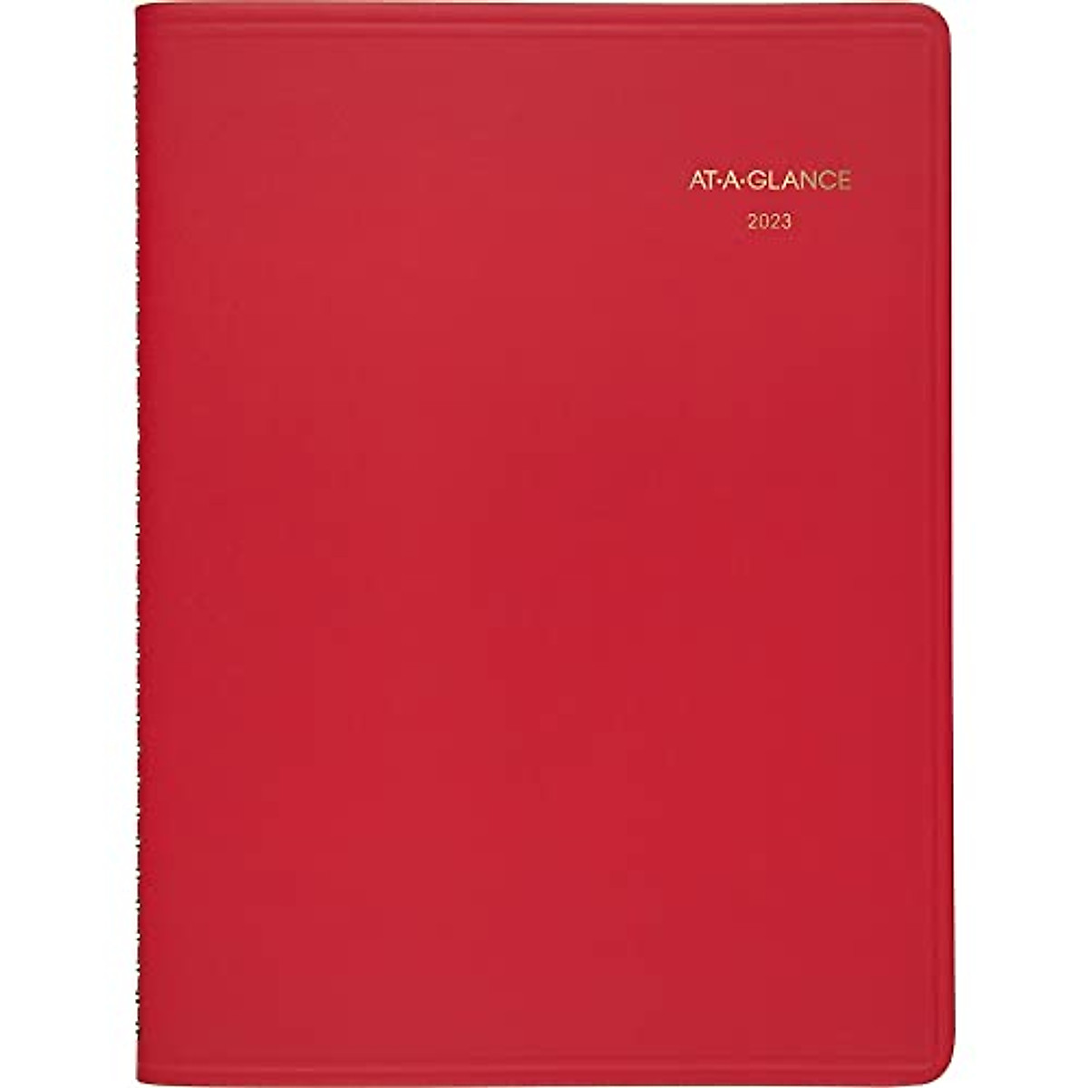 AT-A-GLANCE 2023 Weekly Planner, Quarter-Hourly Appointment Book, 8-1/4" x 11", Large, Fashion Color, Red (7094013)