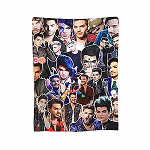 Blanket Adam Lambert Soft and Comfortable Warm Fleece Blanket for Sofa,Office Bed car Camp Couch Cozy Plush Throw Blankets Beach Blankets