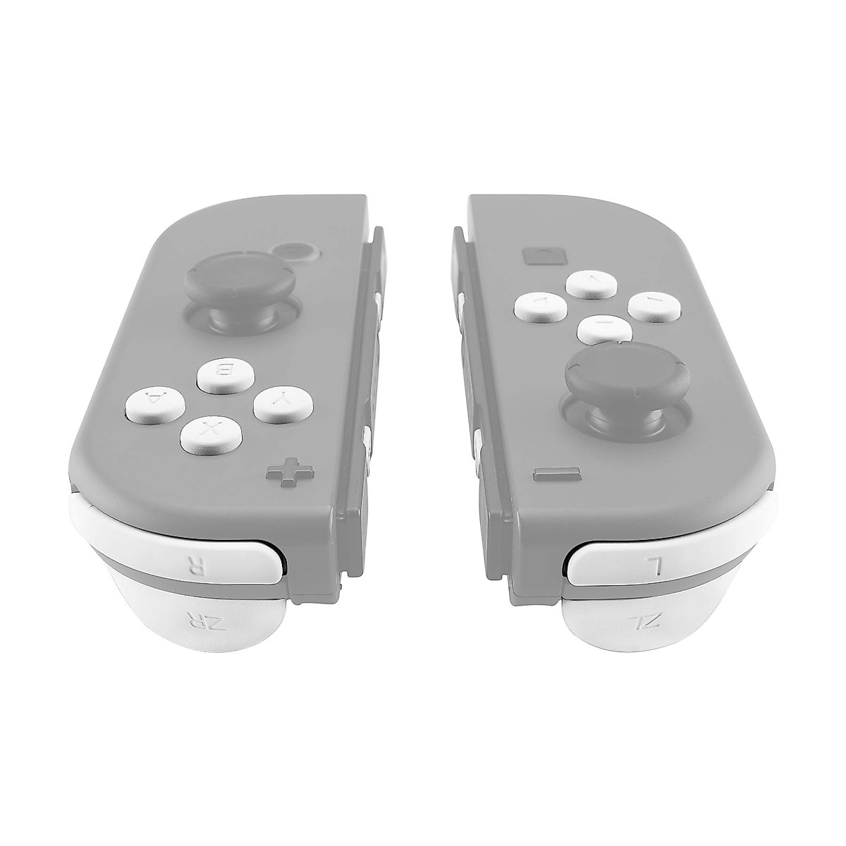eXtremeRate DIY Full Set Buttons for Nintendo Switch & Switch OLED, Custom Replacement Buttons for JoyCon, ABXY Direction Keys SR SL L R ZR ZL + - Home Capture Trigger Buttons Springs - White