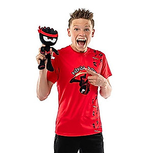 NINJA KIDZ TV Plush Buddy – Ashton | 12 Inch Figure | Removable Signature Toy Axes | Collectable | Great Gift & Fun Toy for Kids