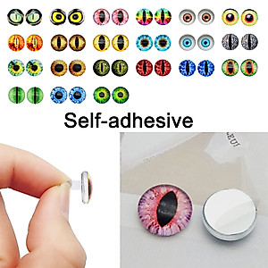 100PCS 10mm Self Adhesive Dragon Animal Googly Wiggle Eyes for DIY Sticker School Classroom Arts Crafts Decoration