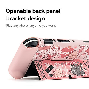 GeekShare Protective Case Slim Cover Case Compatible with Nintendo Switch OLED and Joy-Con - Shock-Absorption and Anti-Scratch - Gothic Bunny