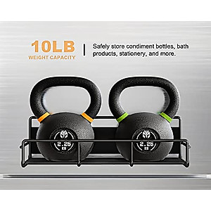 Trouwids Magnetic Spice Rack for Refrigerator, 4 Pack Magnetic Shelf Spice Rack Organizer, Metal Magnetic Fridge Shelf with 8 Hooks for Kitchen Fridge Magnet Organizer for Spice Storage (4 Pack, Black)