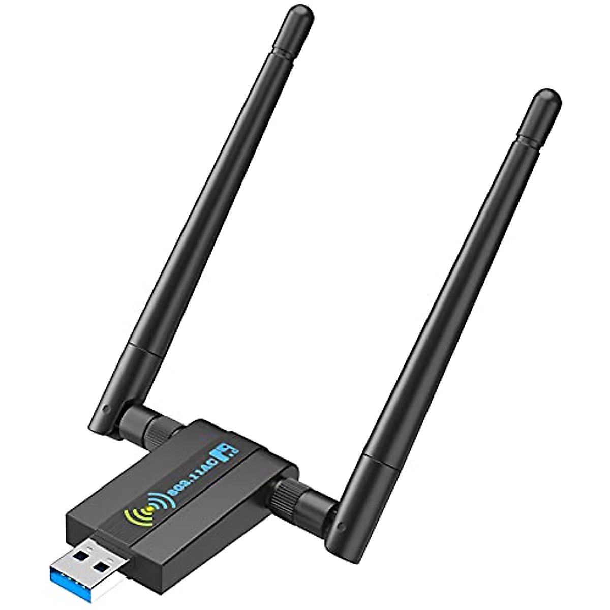 Wireless USB WiFi Adapter for PC: 1300Mbps WiFi USB, 802.11AC WiFi Adapter for Desktop PC, Dual Band WiFi Dongle Wireless Adapter for WIN7 8 10 11 XP MAC Linux, USB Computer Network Adapters