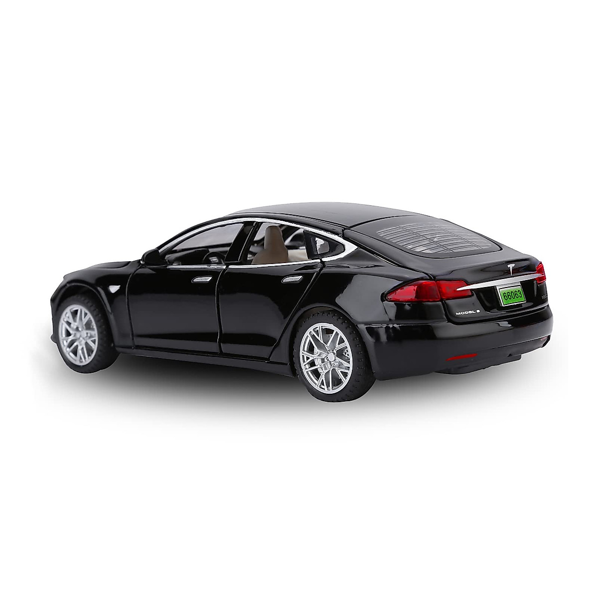 SASBSC Toy Cars Model S Die Cast Metal Model Cars with Door Open Light and Sound Pull Back Car Toys for Boys and Girls 3-12 Years Old