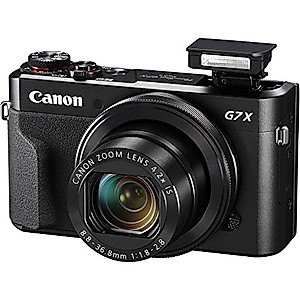 Canon PowerShot G7X Mark II Digital Camera, Video Creator Kit with Tripod, Memory Card, and Detachable Bluetooth Remote, Black, Small (1066C029)