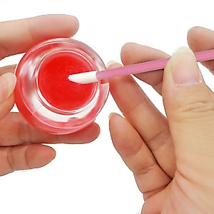 AKStore 200 Pcs Disposable Lip Brushes Make Up Brush Lipstick Lip Gloss Wands Applicator Tool Makeup Beauty Tool Kits Pink