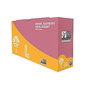 Peter Rabbit Organics, Organic Raspberry, Banana and Blueberry 100% Pure Fruit Snack, 4 oz. Squeeze Pouches (Pack of 10)