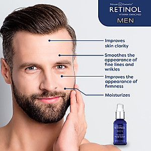 Retinol Men’s Anti-Wrinkle Facial Serum – The Original Retinol Anti-Aging Men’s Formula For Younger Looking Skin – Vitamin-Enriched To Smooth Fine Lines & Wrinkles, Improve Tone & Promote Firmness