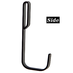 hotwolf 10Pack Stainless Steel J Shaped Hooks,Black Wire Rack Hooks,Heavy Duty S Hooks,Multi Purpose Storage Hooks,Hanging Metal Hooks for Kitchenware Towels Handbag