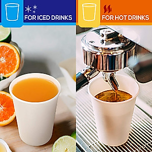AOZITA [460 Pack] 12 oz White Paper Cups, Disposable Paper Coffee Cups, Heavyduty Drinking Cups for Hot and Cold Beverage.