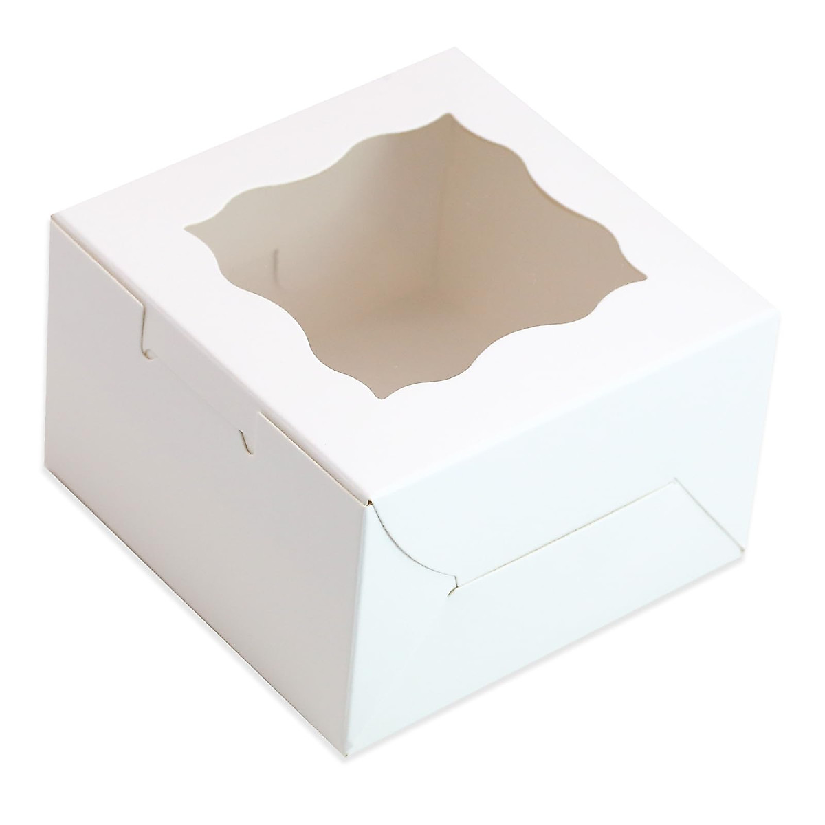 PQZKLDP 30PCS - 4x4x2.5 Inches White Mini Bakery Treats Boxes - Suitable for Mini Cake,Cupcake,Pastries,Bakery Treats,Cookies and Mini Bundt Cake-Perfect for Celebrations and Gifts