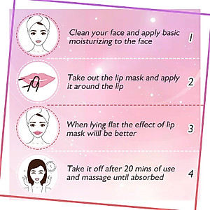 Adofect 30 Pieces Collagen Crystal Lip Masks, Collagen Lip Pads Great for Moisturizing, Remove Dead Skin, Anti Chapped & Anti-Aging and Plump Your Lips, Pink