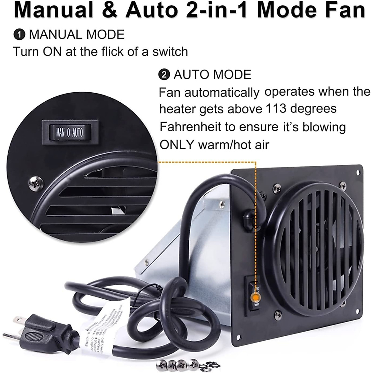 Replacement WHF100 DynaGlo Heater Fan Blower, Vent Free Wall Heater Fan WHF100 for DynaGlo, Mr. Heater Wall Heaters