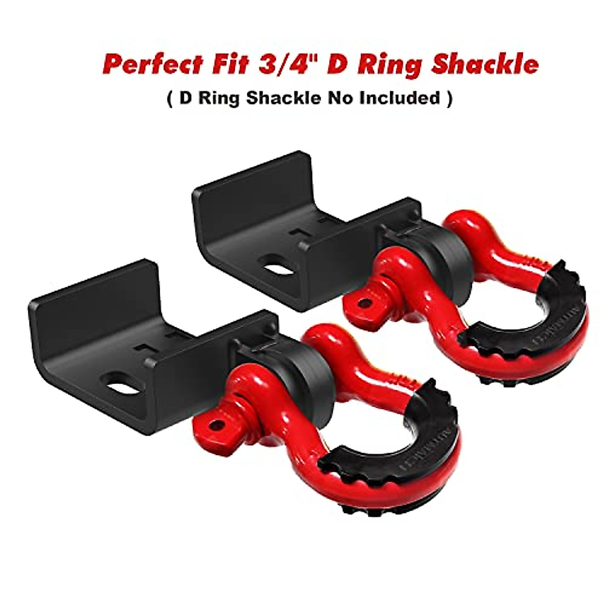 Front Tow Hook Mounting Bracket Compatible with Tacoma 2009-2023 D Ring Shackle Bracket, Demon Hook Bracket Replacement