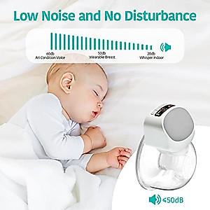 Teexin 2 Packs Wearable Breast Pump, Double Hands Free Electric S10 Pro, Wireless Breast Feeding Pump with 2 Modes, 9 Levels, LCD Display and Memory Function-24mm Flange Gray