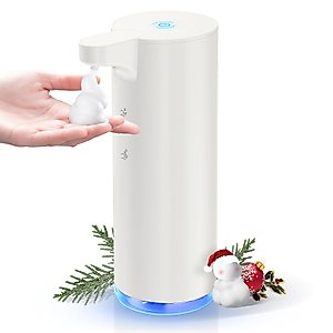 Automatic Foaming Soap Dispenser: LAOPAO Rechargeable Touchless Soap Dispenser Stainless Steel Foam Soap Dispenser for Bathroom Hand Soap Pump for Kitchen Xmas Gift, 9oz, White