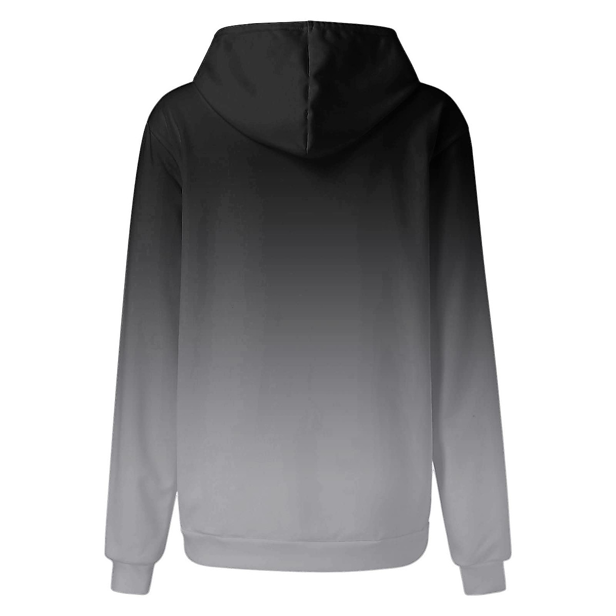 Women 's Oversized Y2K Hoodies Pullover Tops Gradient Hooded Sweatshirts Fall FashionPocket Long Sleeve Blouse Outfits work from clothes Women Gray 2X