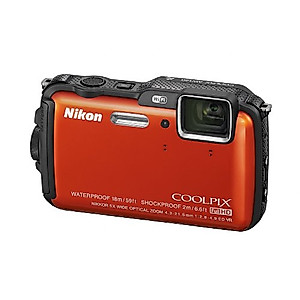 Nikon COOLPIX AW120 16 MP Wi-Fi and Waterproof Digital Camera with GPS and Full HD 1080p Video (Orange) (Discontinued by Manufacturer)