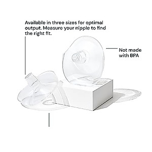 Willow Go Wearable Breast Pump Flanges, 2-Pack | Breast Shield for Willow Go™ Hands Free, Cord Free Double Electric Breast Pump | | Clear, 27mm