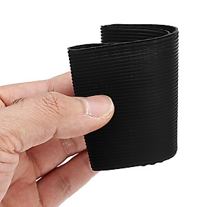uxcell 3Pcs Coffee Cup Sleeve, Silicone Cup Sleeve Non-slip Glass Water Bottle Mug Sleeves Black