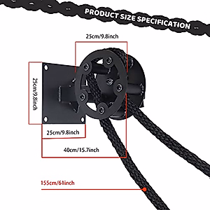 HUCOVIN Resistance Trainer Pulley Rope Puller Fitness Rope Trainer Resistance Adjustable Rope Climbing Machine for Home and Gym