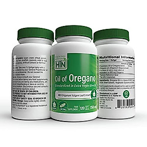 Health Thru Nutrition Oil of Oregano 120 Mini-Softgels | Wild Harvested | European 40:1 Origanum Vulgare Equivalent to 600mg Oregano in Extra Virgin Olive Oil | Non-GMO Gluten Free (Pack of 120)