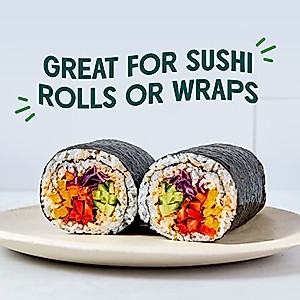 gimMe Organic Roasted Seaweed - Restaurant-style Sushi Nori Sheets - 0.81 Ounce