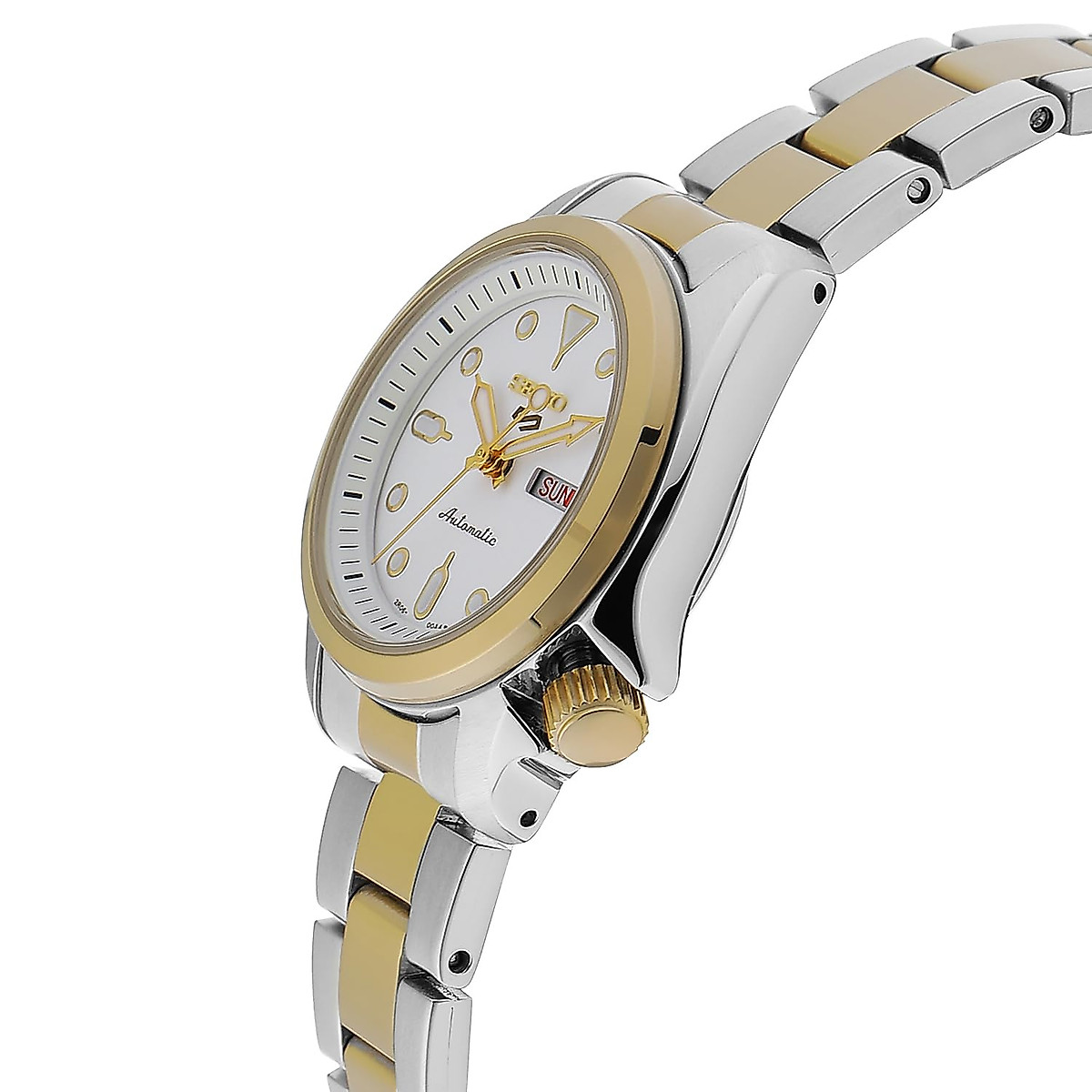 SEIKO 5 Sports White Dial Two-Tone Ladies Watch SRE004K1